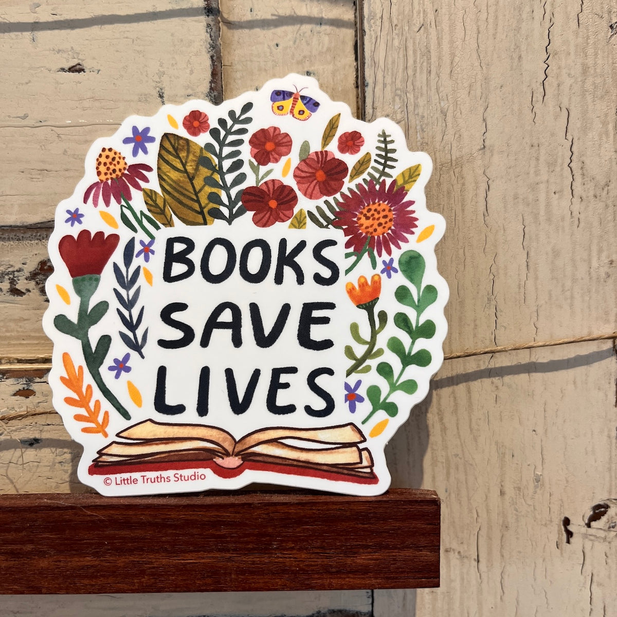 Books Save Lives | Sticker – Pink Moon Goods