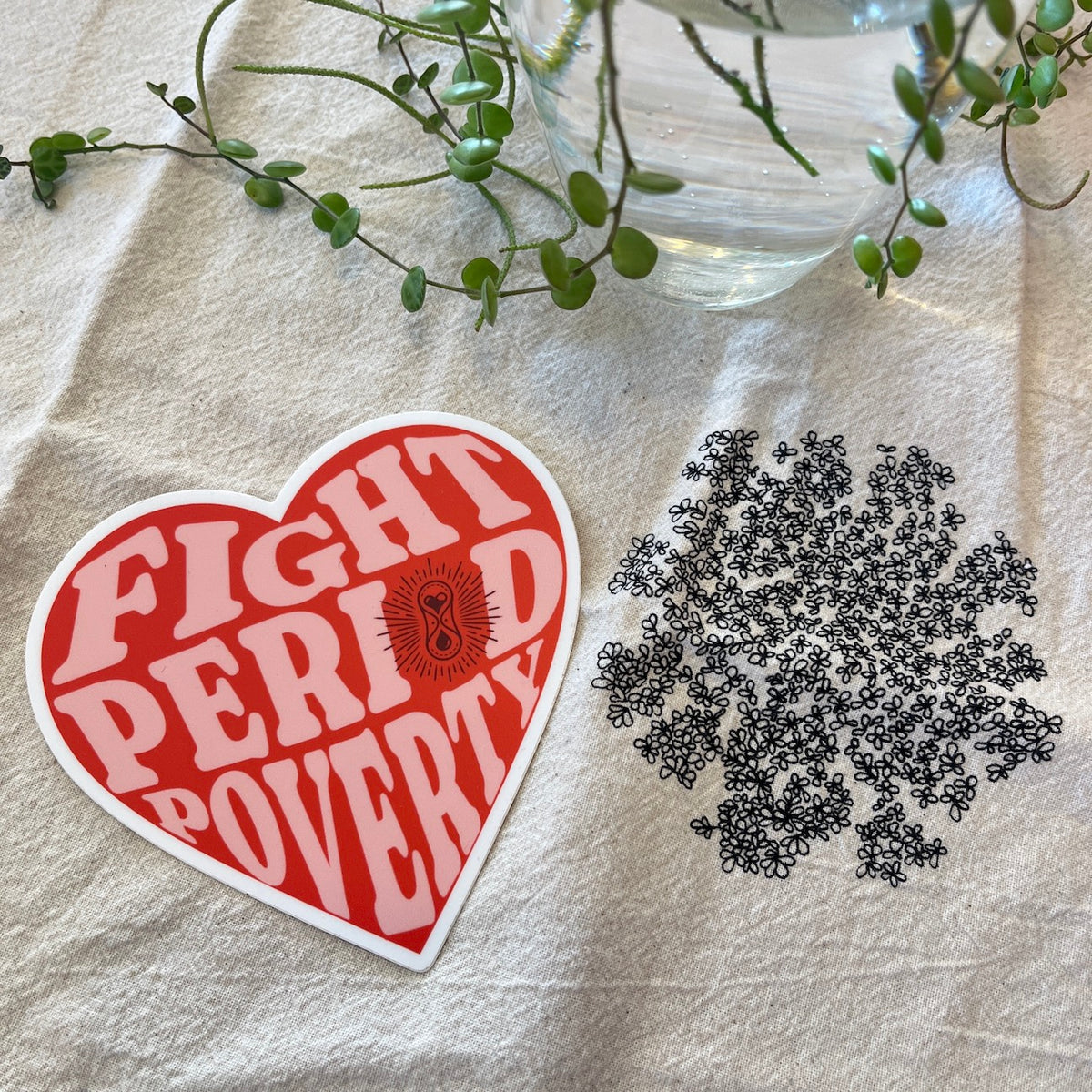 Fight Period Poverty Sticker – Pink Moon Goods
