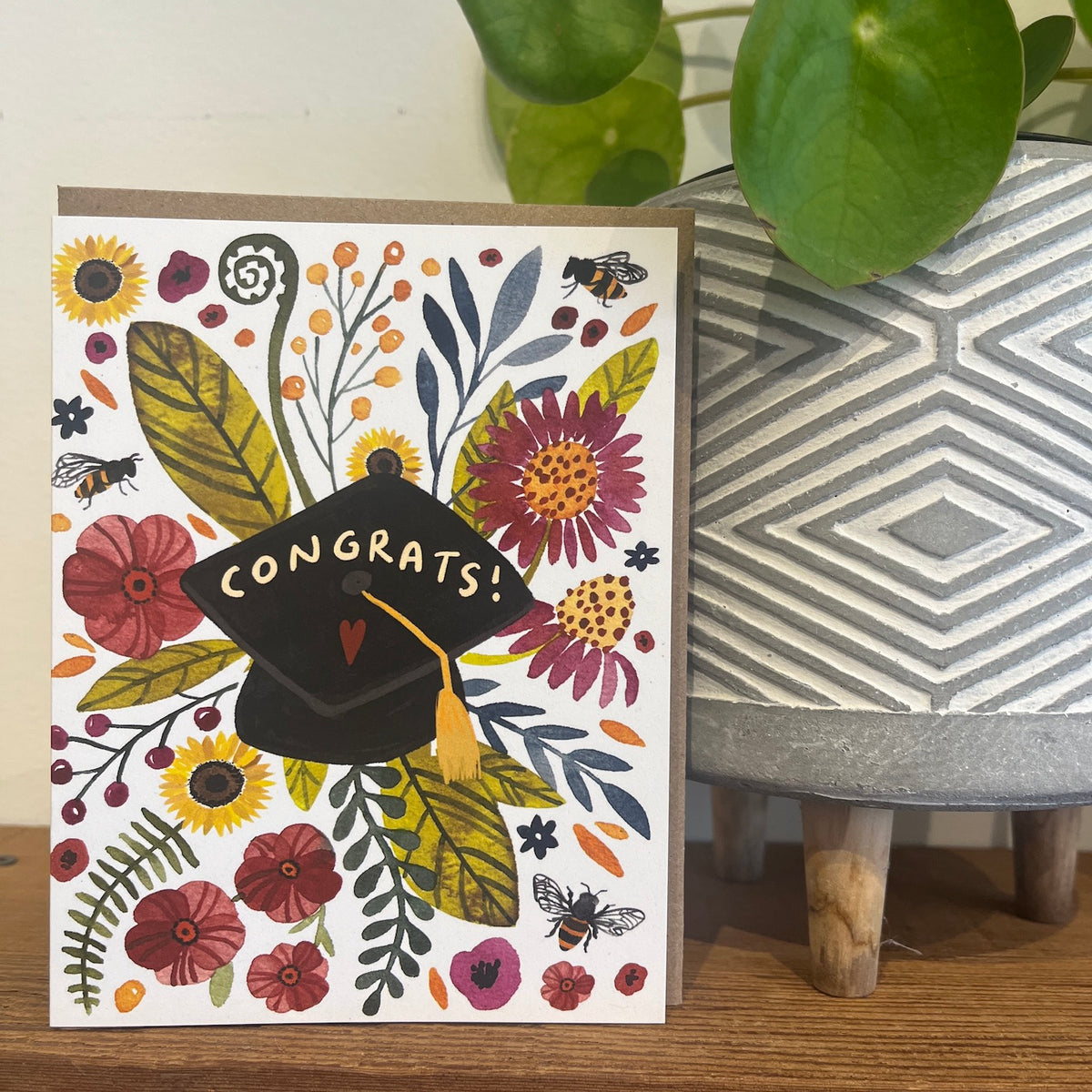 Congrats Floral | Single Card – Pink Moon Goods