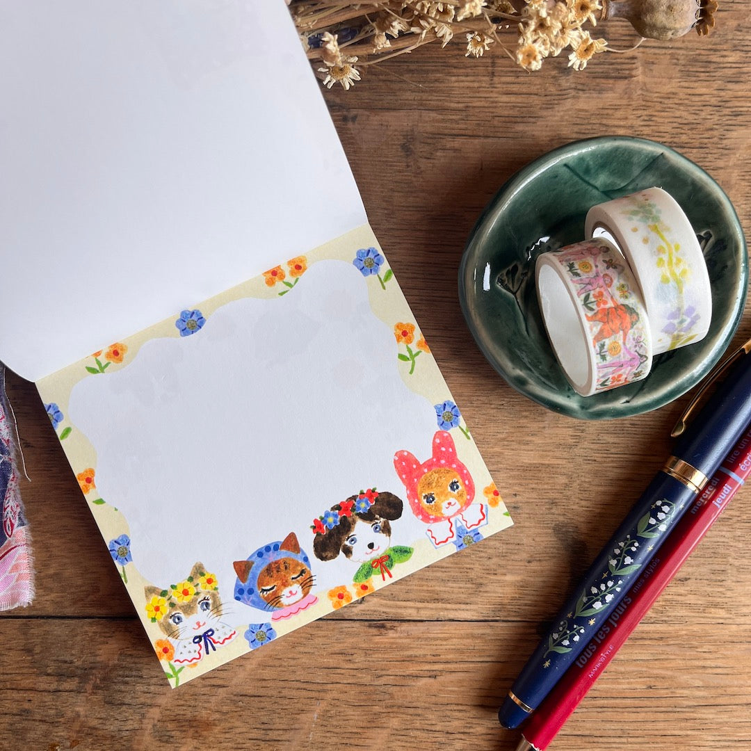 Aiko Fukawa | Niko Niko Smile! Block Memo Pad – Pink Moon Goods