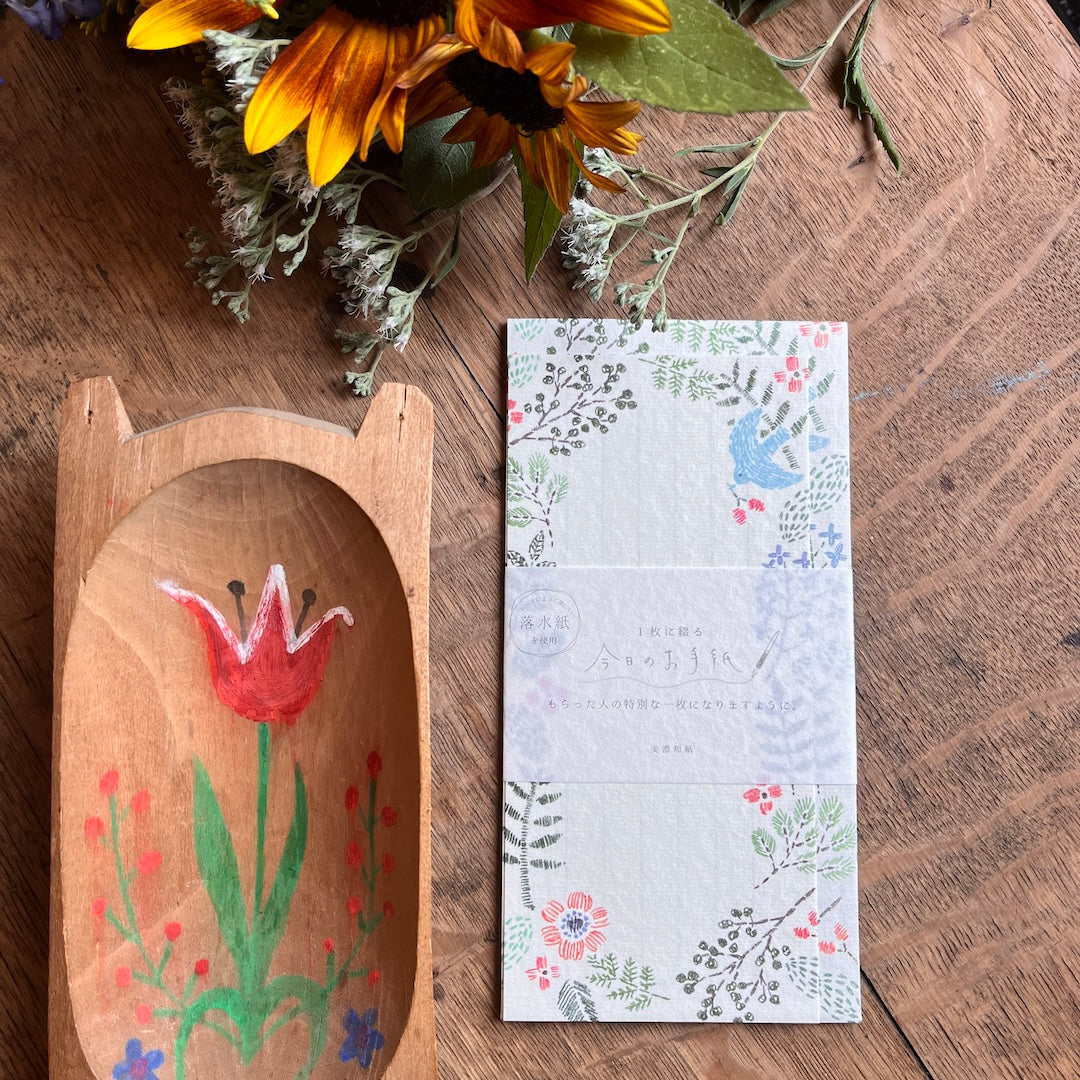 Today's Letter Bird & Flower | Letter Writing Set – Pink Moon Goods