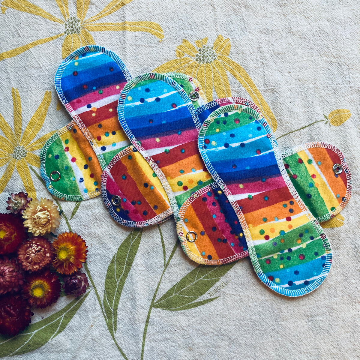 Glad Rags Reusable Menstrual Pads | Colorful Pantyliner 3-Pack – Pink ...