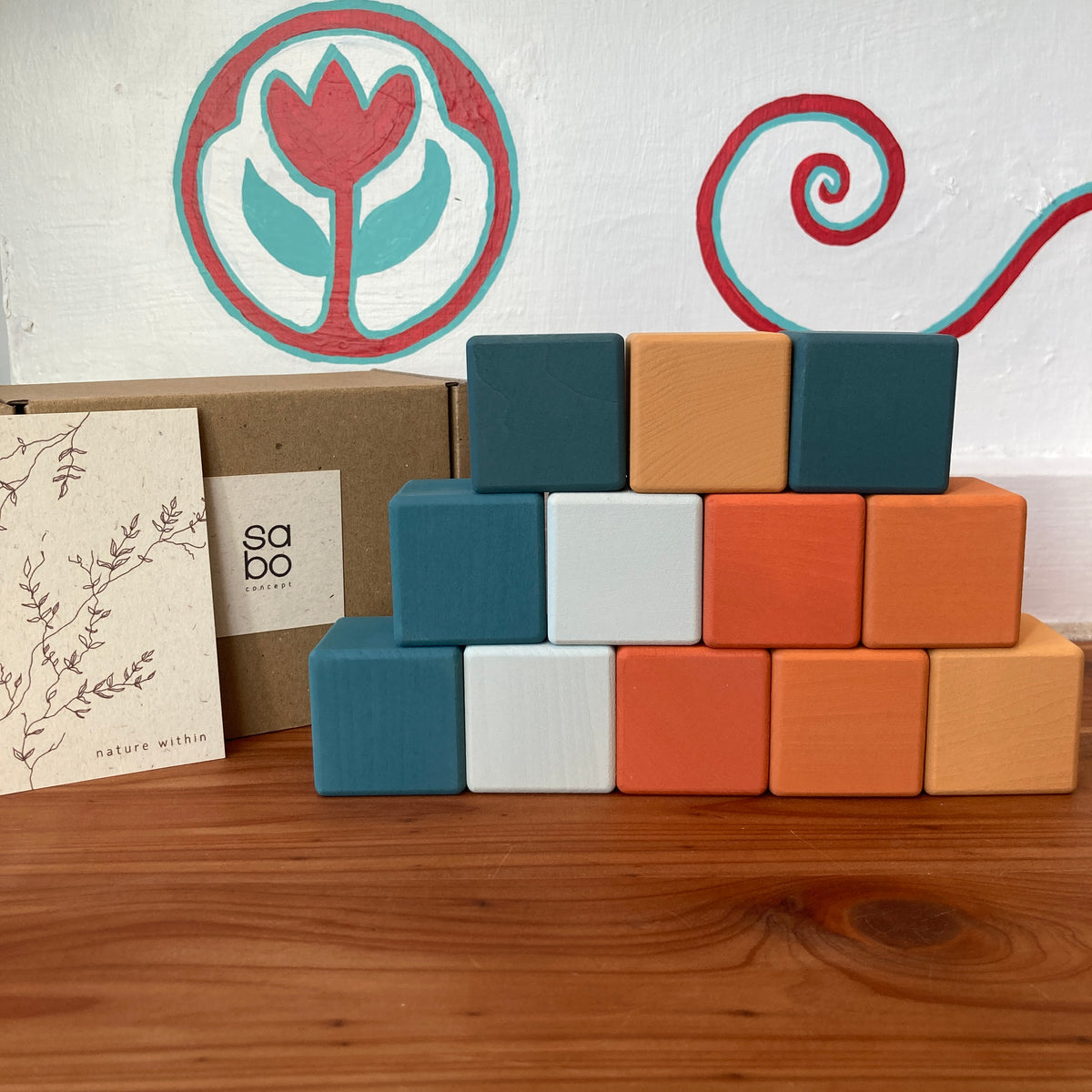 Mini Wooden Block Set | Set of 12 – Pink Moon Goods